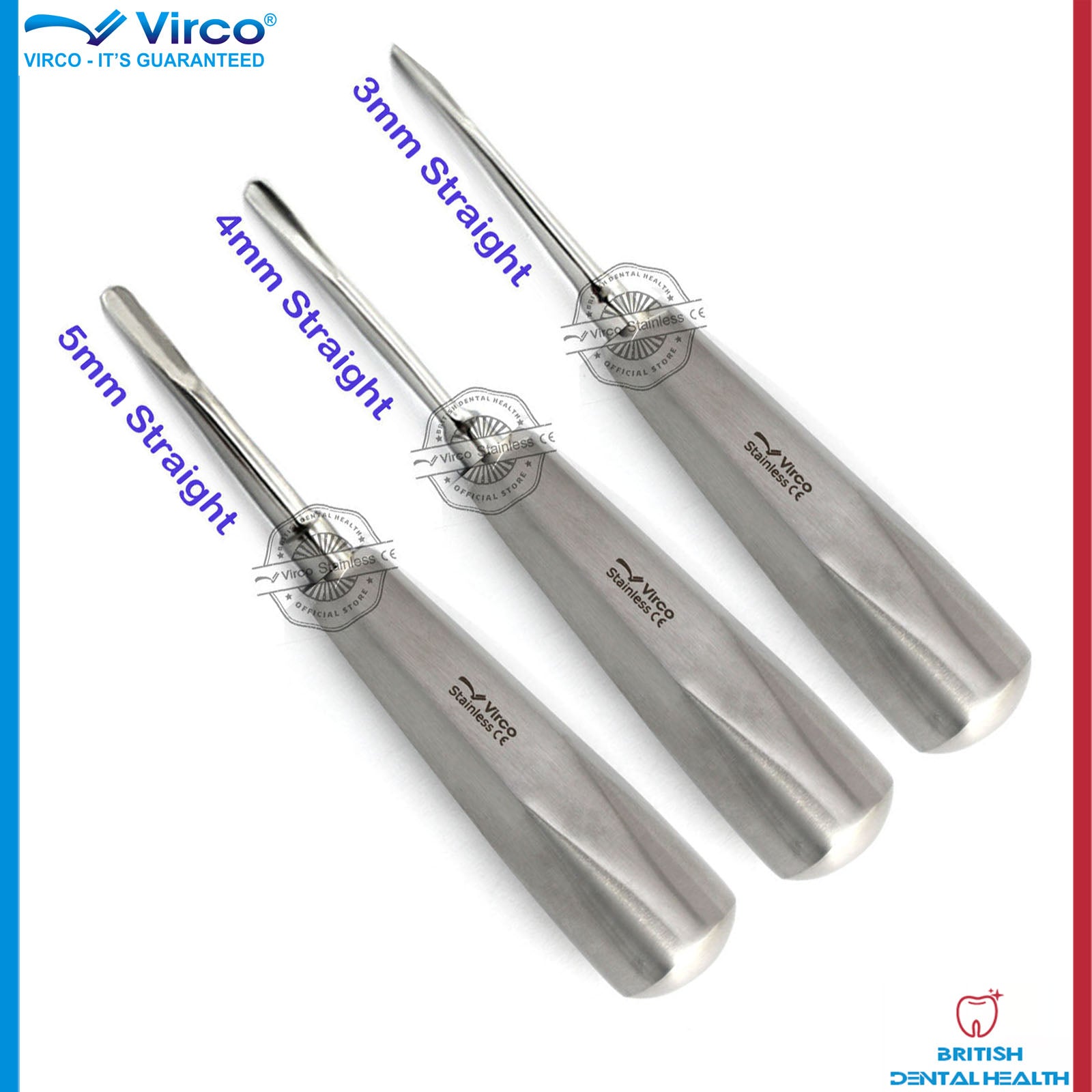 LUXATION ROOT ELEVATORS STRAIGHT TOOTH LOOSENING – Virco