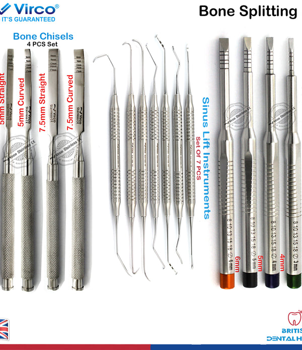 Dental Implant Bone Chisels | Sinus Lift Instruments | Bone Splitting ...