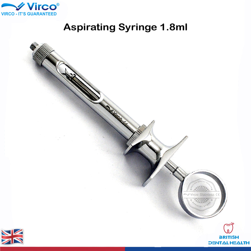 Dental Aspirating Cartridge Syringes 1.8ml / Surgical Anesthetic Syrin ...