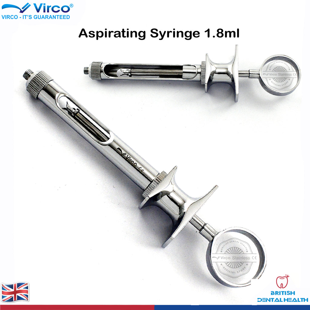 Dental Aspirating Cartridge Syringes 1.8ml / Surgical Anesthetic Syrin ...