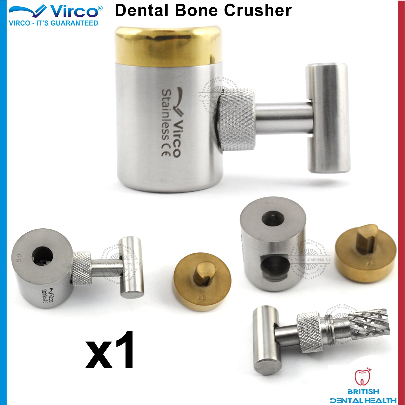 Dental Bone Crusher Cracker Miller Implant Grinder Augmentation Bone T ...