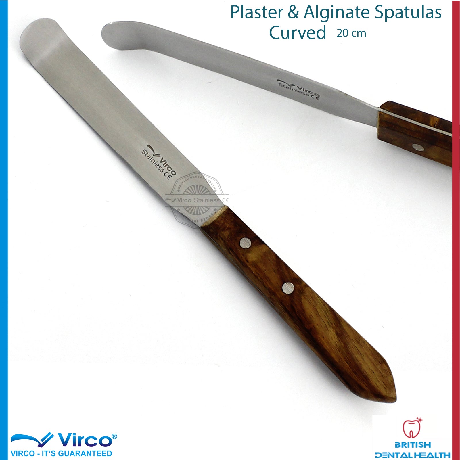 Plaster and Alginate Wooden Spatula Curved 20cm – Virco
